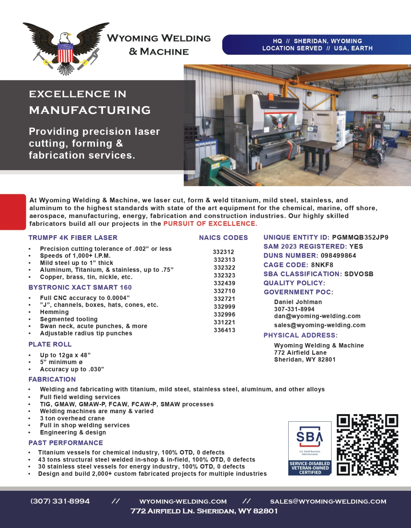 Capabilities Statement - Wyoming Welding